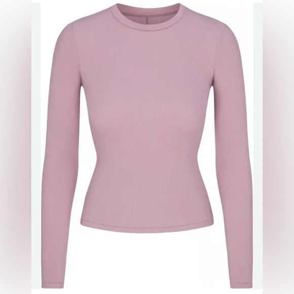 SKIMS | Tops | Nwt Skims 56 Retail Cotton Jersey Long Sleeve Tshirt In ...